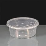 10oz Clear Round Microwavable Plastic Containers & Lid