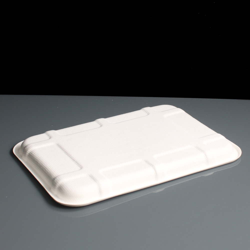 No. 2S Shallow Compostable Bagasse Meat Tray
