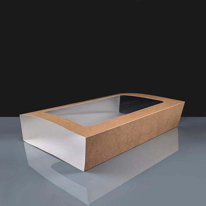 Windowed Kraft Medium Platter Box Sleeve