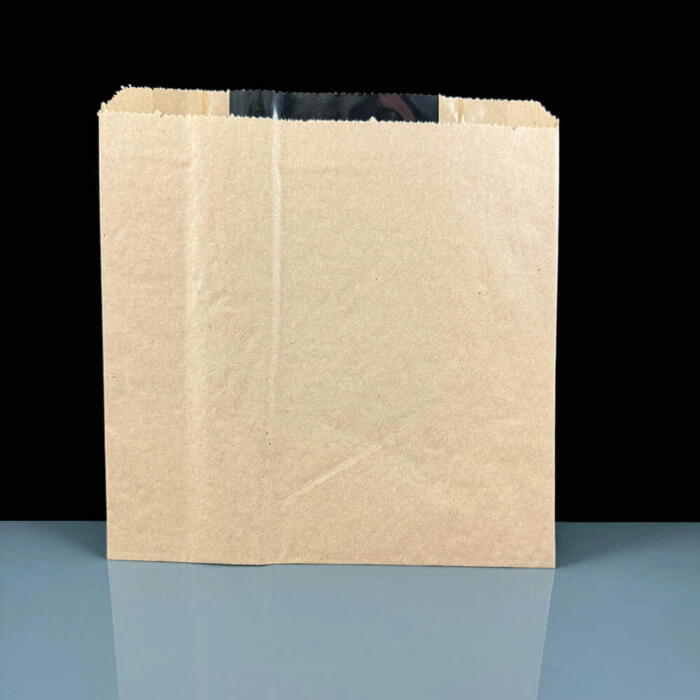 215 x 215 Medium Kraft Windowed Compostable Paper Bag