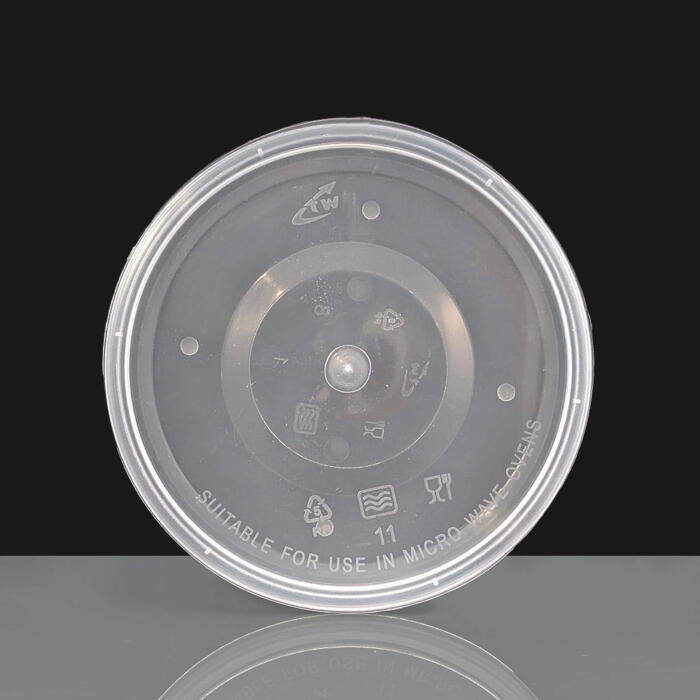 10oz Clear Round Microwavable Plastic Containers & Lid