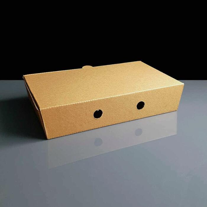 Small Brown Corrugated Fish and Chip Boxes | 10 x 6 inch