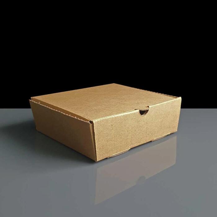 6 x 5.5" Kraft Brown Corrugated Chip Boxes
