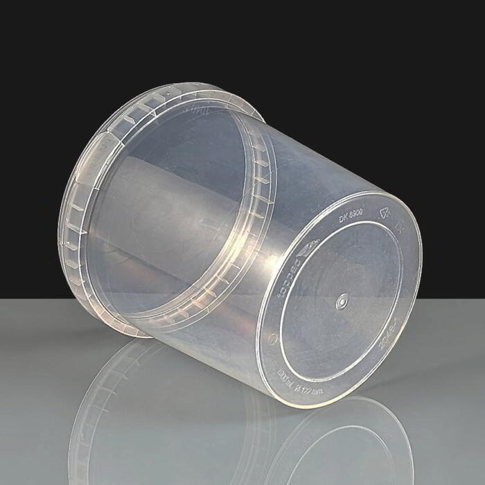 1000ml Clear 122mm Diameter Tamperproof Pots with Lids