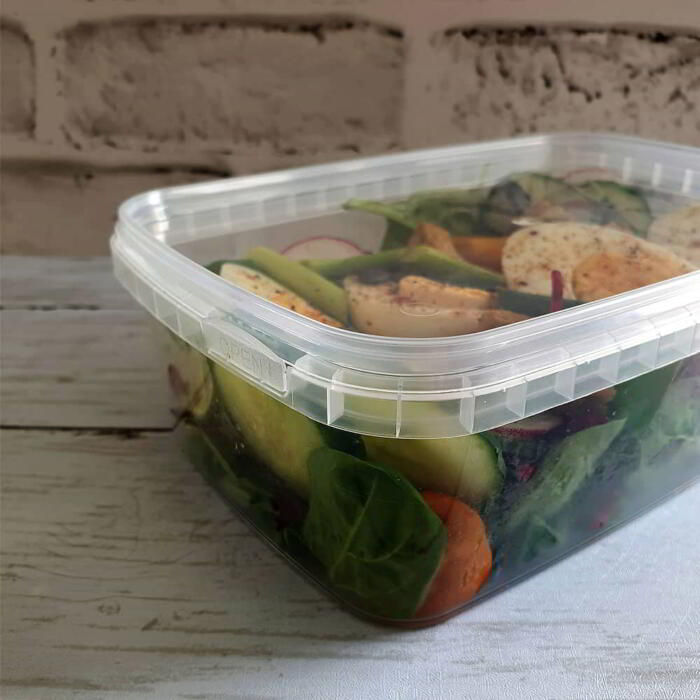 1000ml Rectangular Tamper Evident Container and Lids