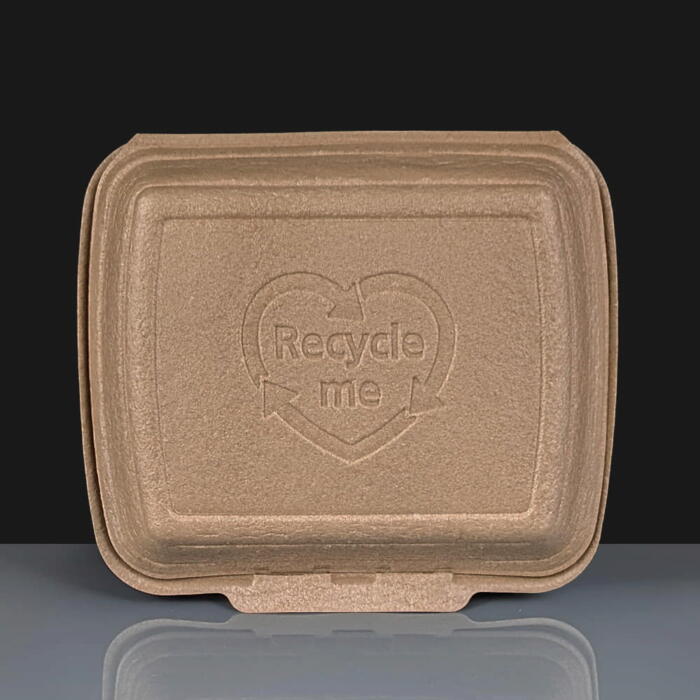 KP Infinity 2 Compartment Brown Meal Food Boxes