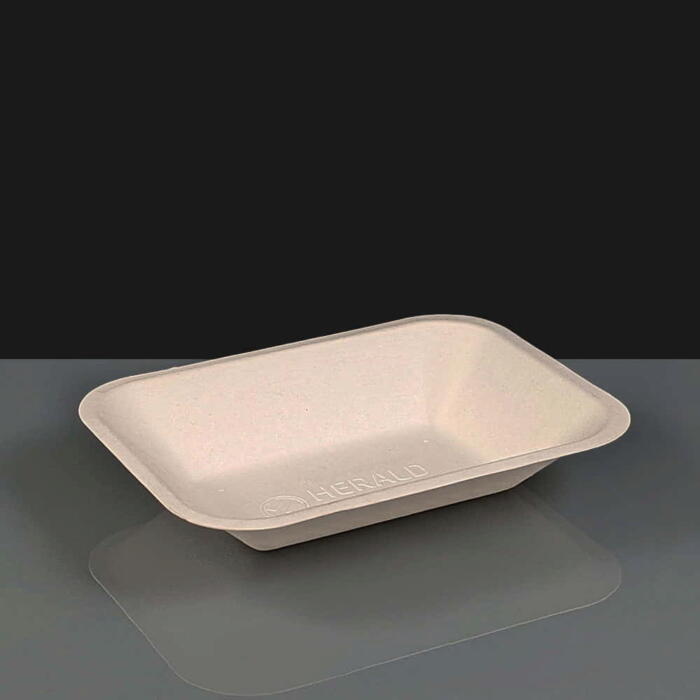 Small White Bagasse Chip Trays