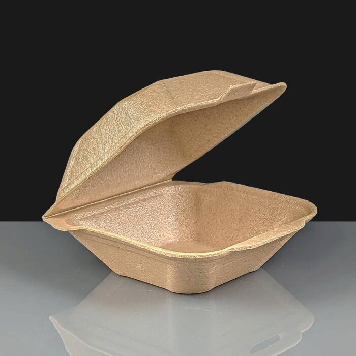 Infinity Brown Burger Box Clamshell