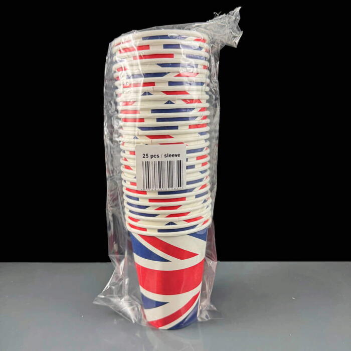 Union Jack 12oz Single Wall Hot Drinks Cups