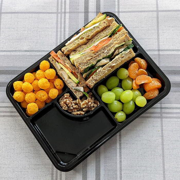 Black Bento Snack or Meal Box Base | Widely Recyclable