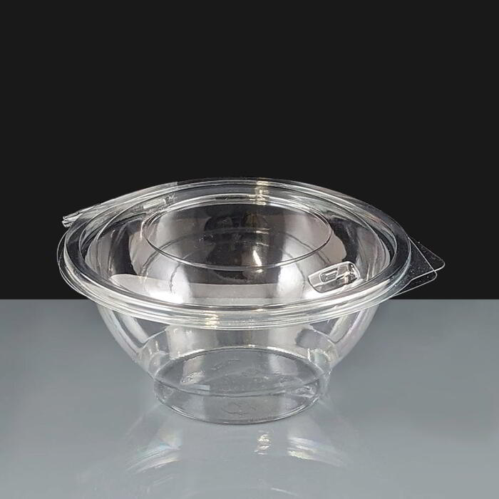 750cc Hinged Contour Plastic Salad Bowl