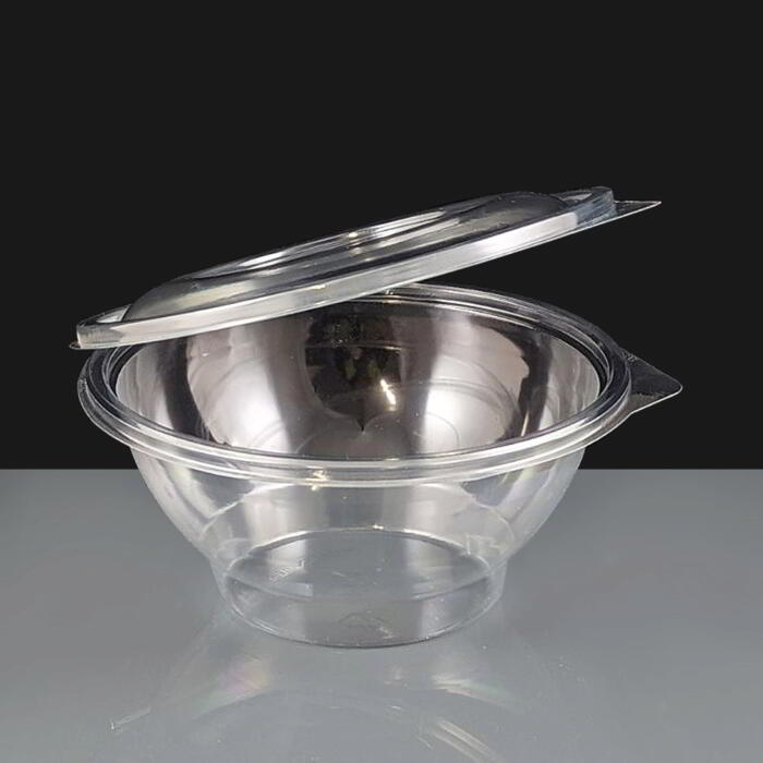 1000cc Hinged Contour Plastic Salad Bowl