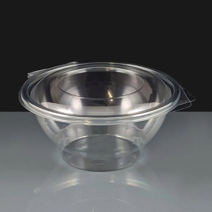 1000cc Hinged Contour Plastic Salad Bowl