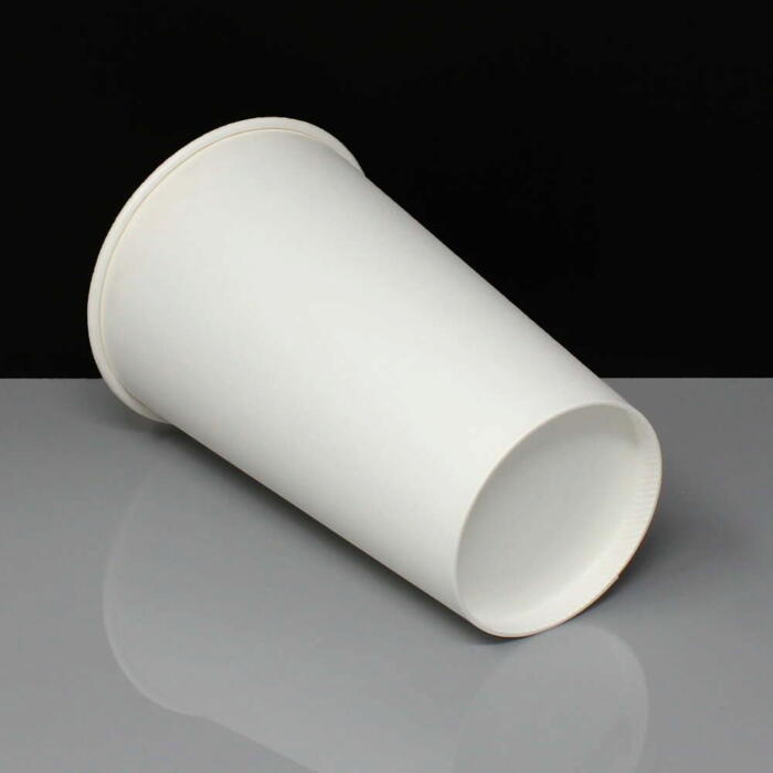 White 16oz Plain Paper Coffee Hot Drink Cups