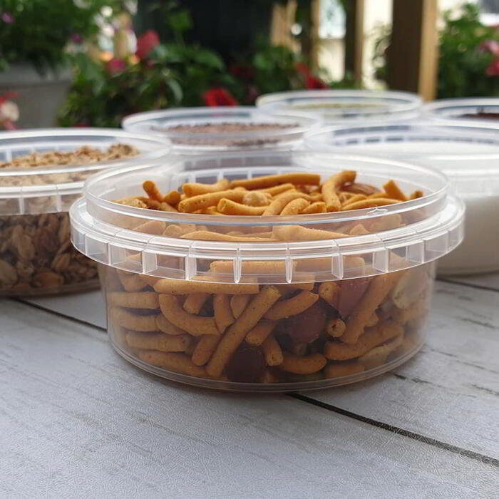 180ml Clear 97mm Diameter Tamper Evident Pots and Lids