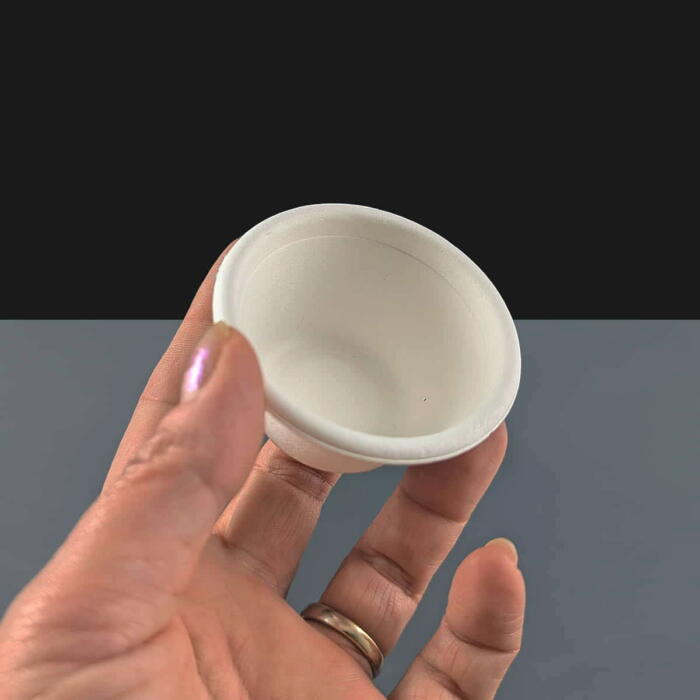 2fl oz Compostable Bagasse Sauce Portion Pots & Lids