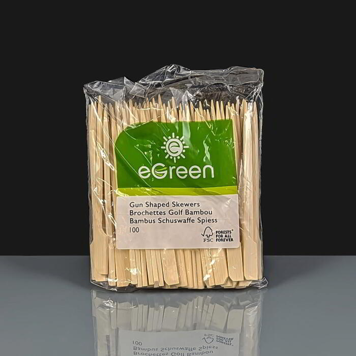 Plastico Wooden Bamboon 120mm Gun Food Skewers