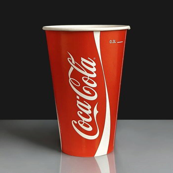 12oz Red Coca Cola Paper Drinking Cups