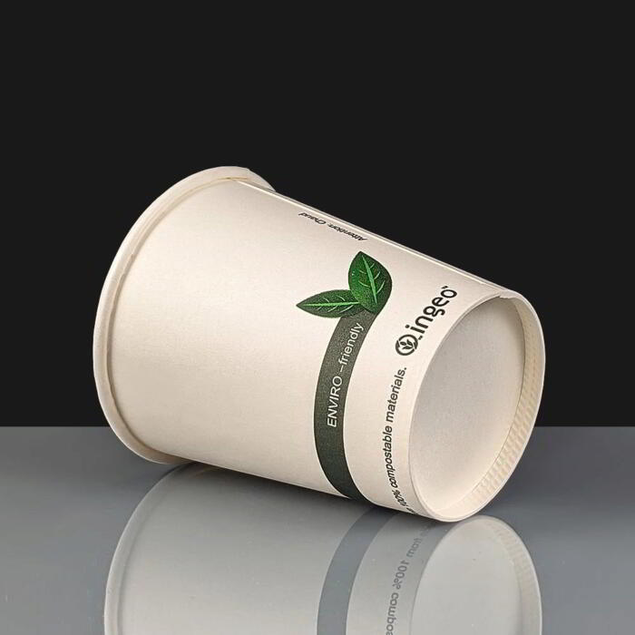 8oz Ingeo Compostable Paper Coffee Cups | Single Wall