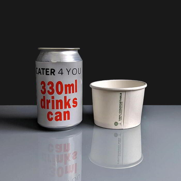 8oz Ingeo Compostable Eco Paper Soup Containers