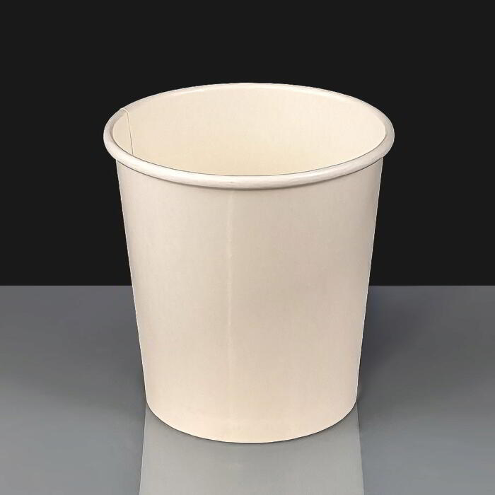 White 16oz Heavy Duty Paper Soup Containers | Optional Lids