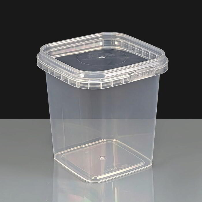 520ml Square Tamper Evident Container & Lids