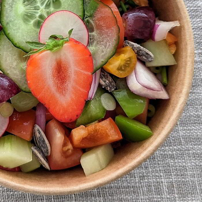 750cc Cardboard Round Brown Salad Bowl