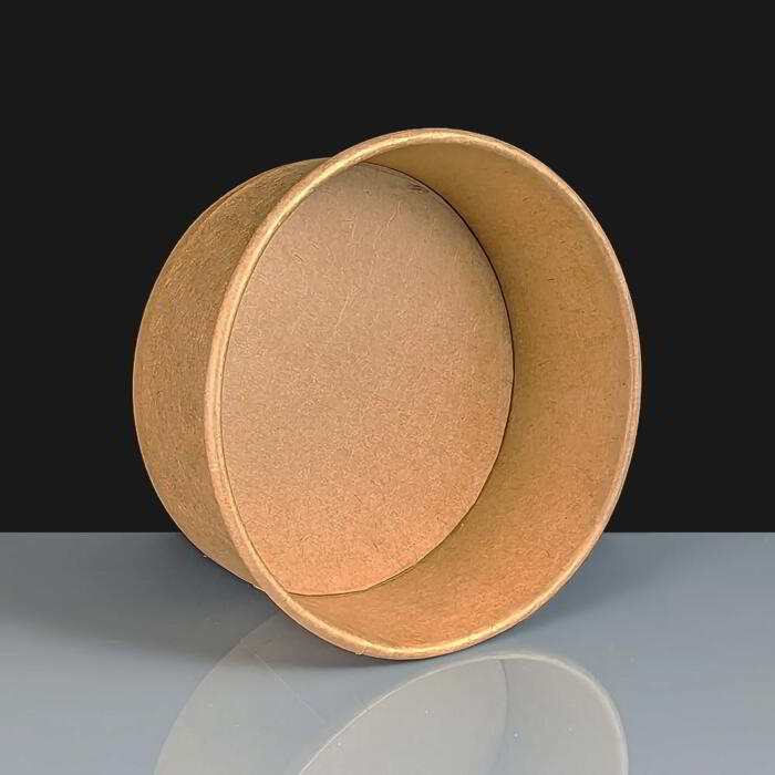 750cc Cardboard Round Brown Salad Bowl