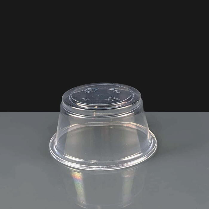 2fl oz PP Plastic Deli Sauce Pots Clear