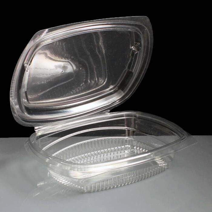 Anson Fresco 375cc Clear Plastic Hinged Salad Containers