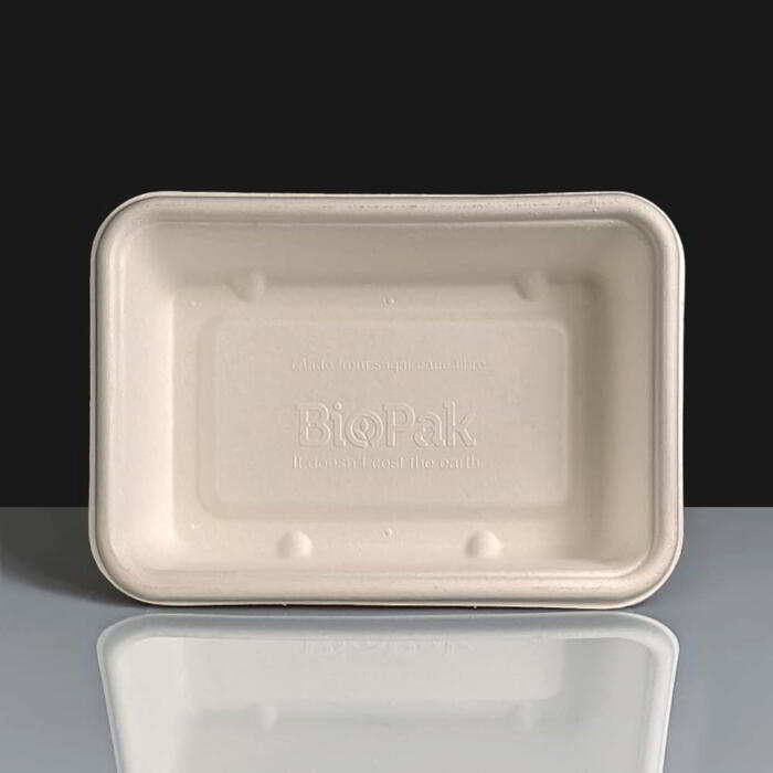 White BioCane Rectangular Container 500ml
