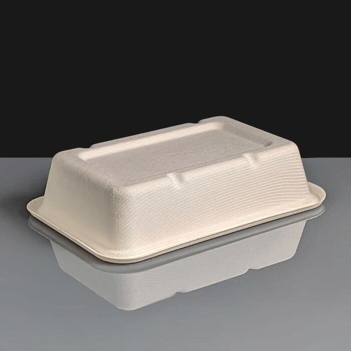 White BioCane Rectangular Container 500ml