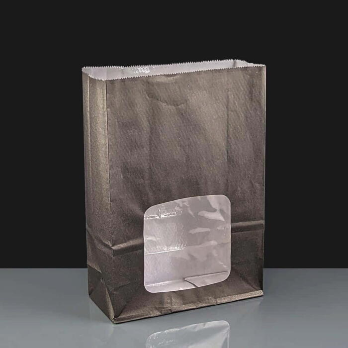 Deli Black Film Lined Windowed Deli Take Away Bag