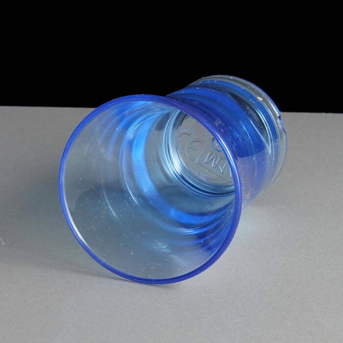 Neon Blue 25ml Reusable Plastic Shot Glasses CE