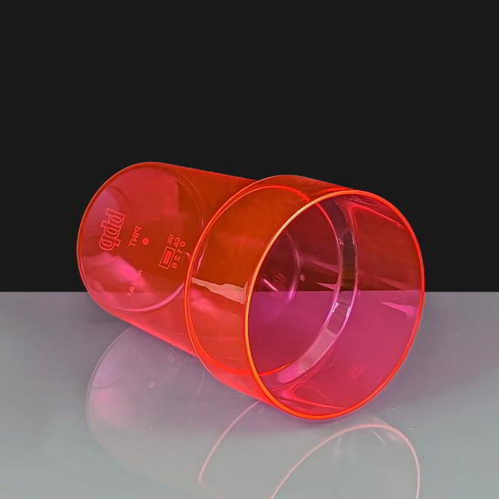 Red CE Reusable Plastic Pint Glasses