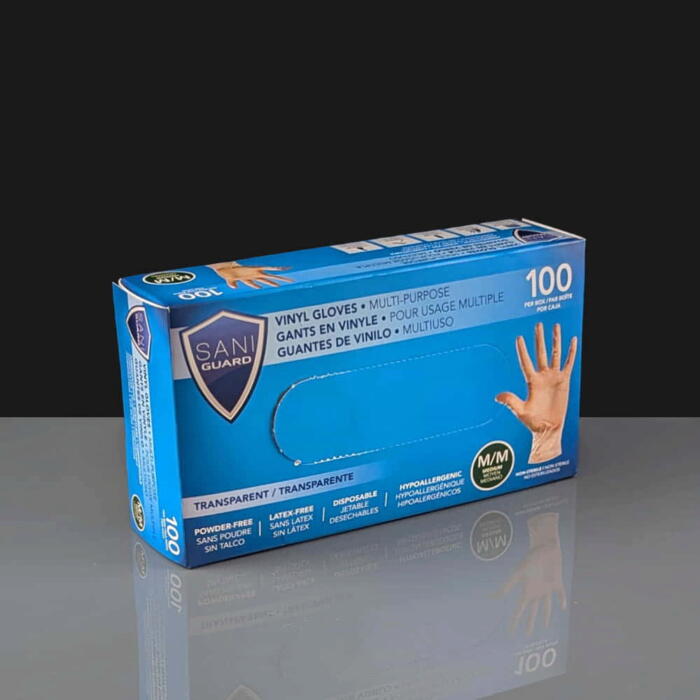 Clear Powder Free Nitrile Gloves - Medium