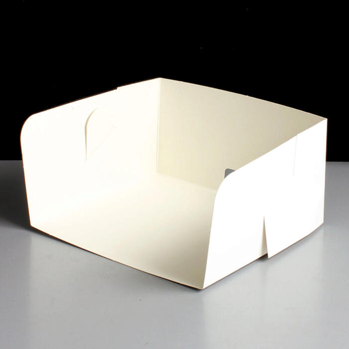 White Cardboard Open Bakery Tray Packaging 5 x 4.5 x 2.5