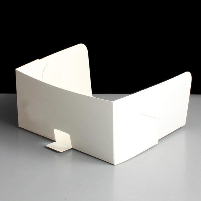 White Cardboard Open Bakery Tray Packaging 5 x 4.5 x 2.5