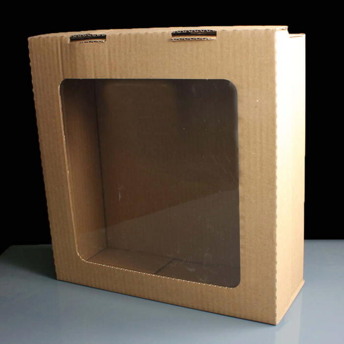 Heavy Duty 12 x 12 x 4 Inch Kraft Cake Box with Film Window