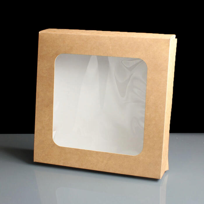 Kraft Pie Cardboard Boxes with Window : Box of 200