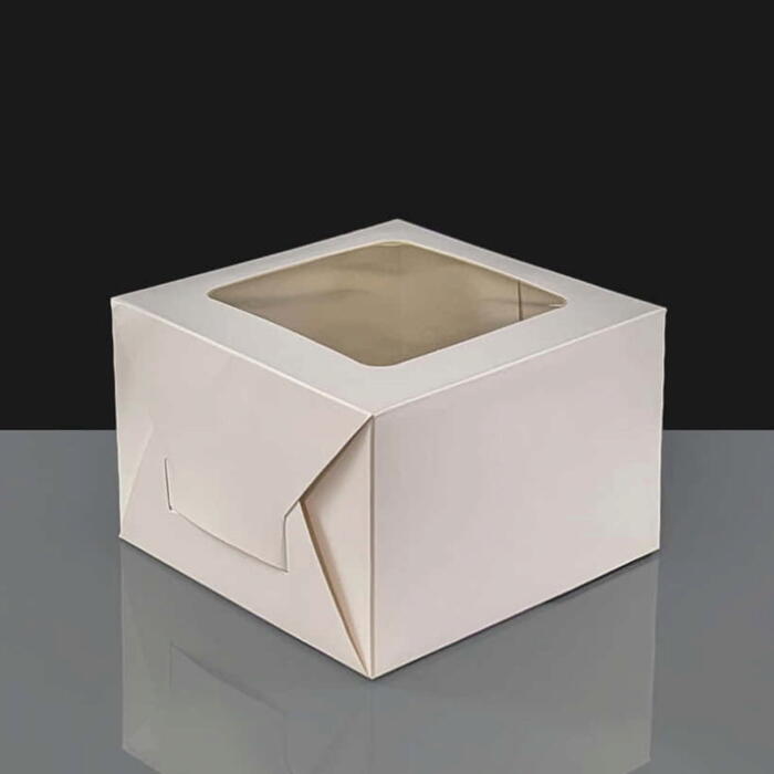 8x8" Cardboard Cake Boxes with Window | Cater 4 You