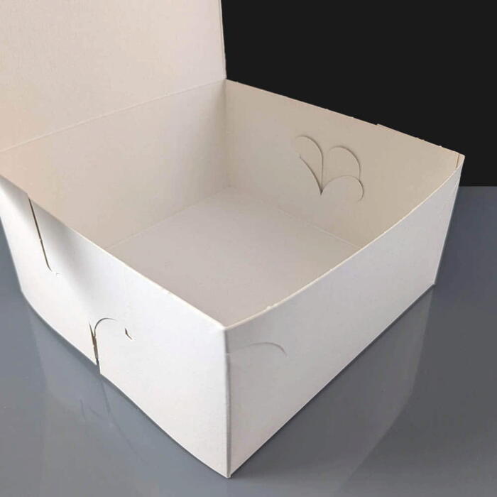 6x6x3" White Folding Cake Box | Pack of 250 | Cater 4 You