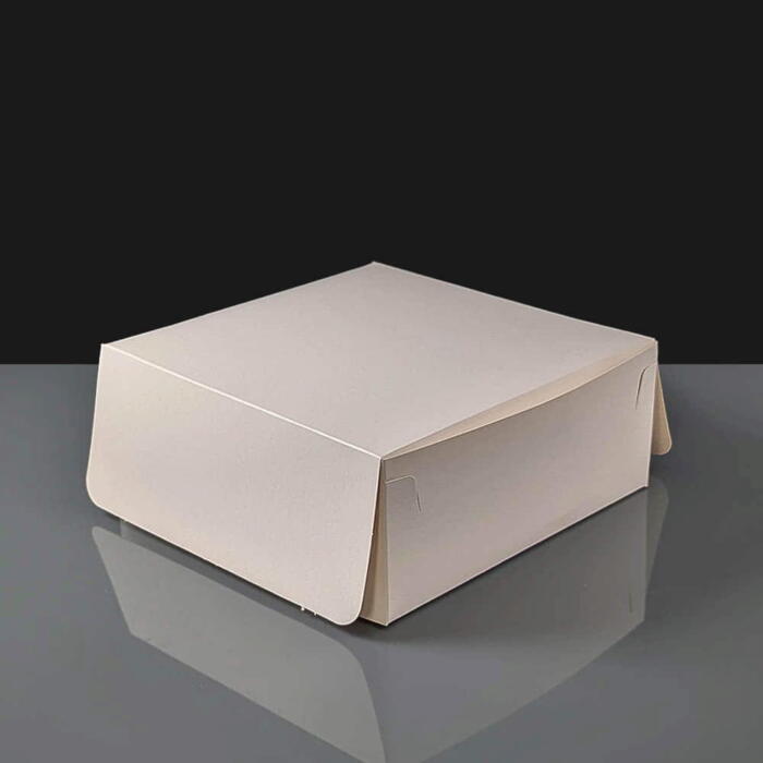 Folding White Card Cake Box 7 x 7 x 3 (250)