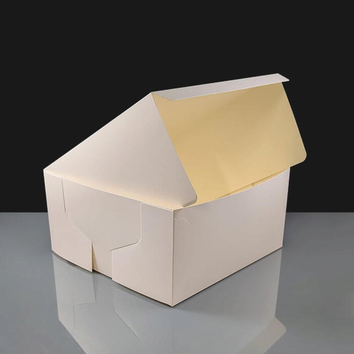 10" Deep White Cardboard Folding Cake Boxes