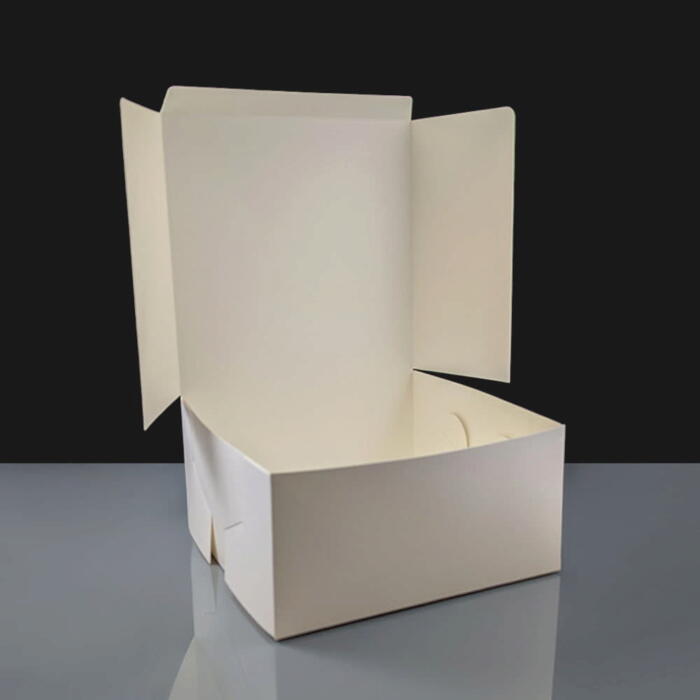 10" Deep White Cardboard Folding Cake Boxes
