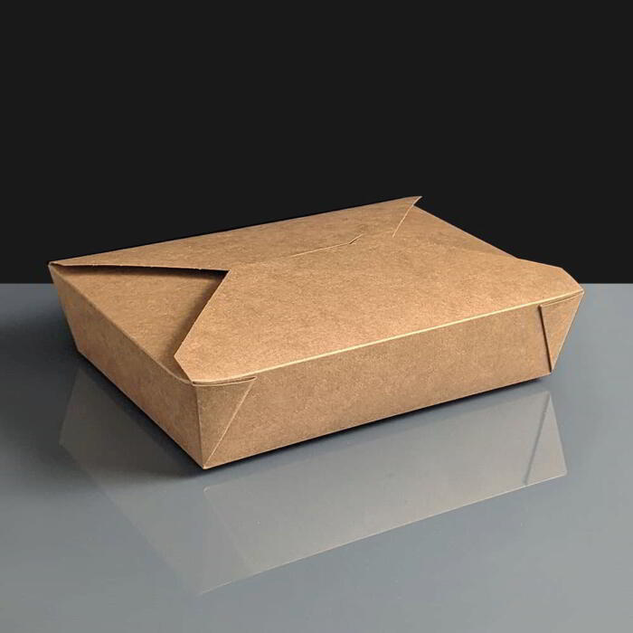 Biodegradable Leak-proof Food Box No.2 Brown