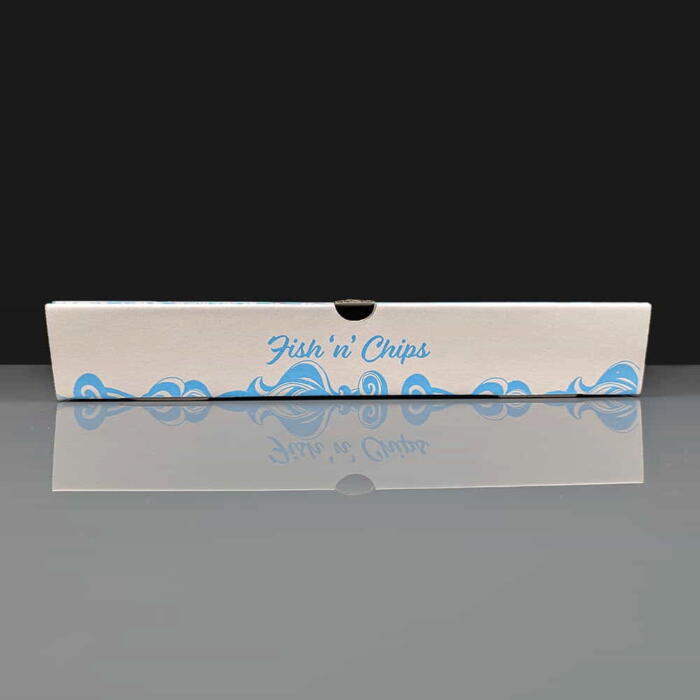 Large Corrugated Printed Fish and Chip Boxes | 11 x 6 inch