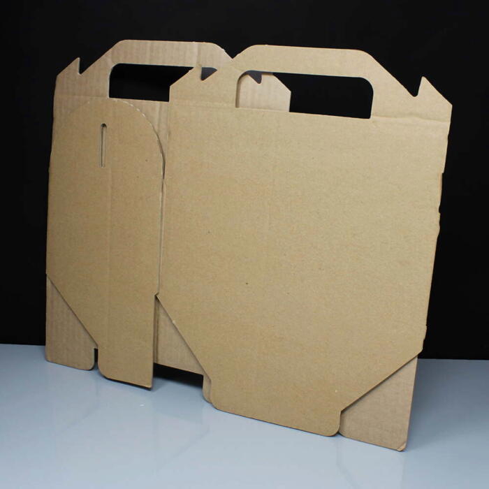 Small Corrugated Card Carry Box / Handled Lunch Box