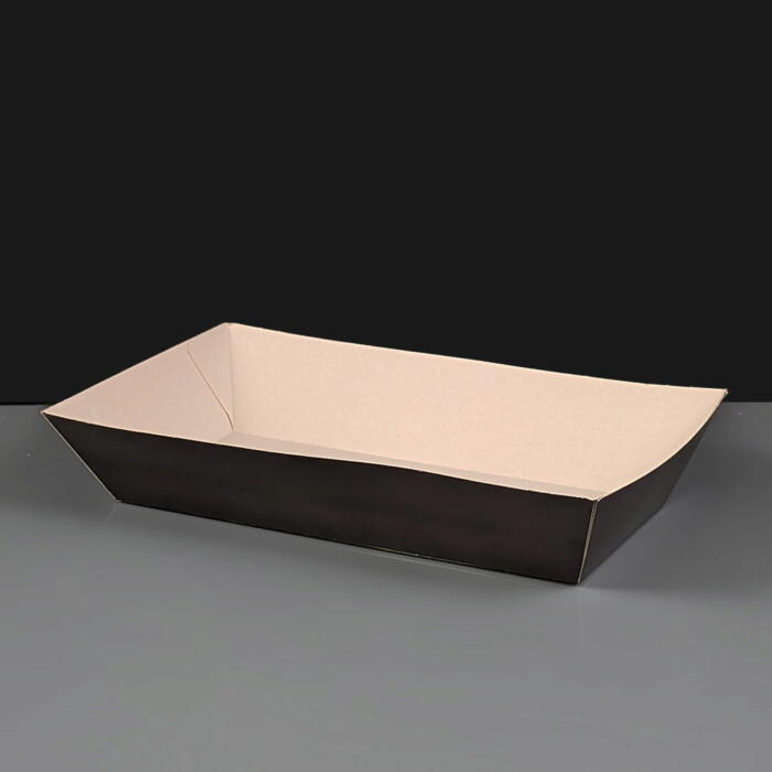 Black Cardboard Street Food Tray