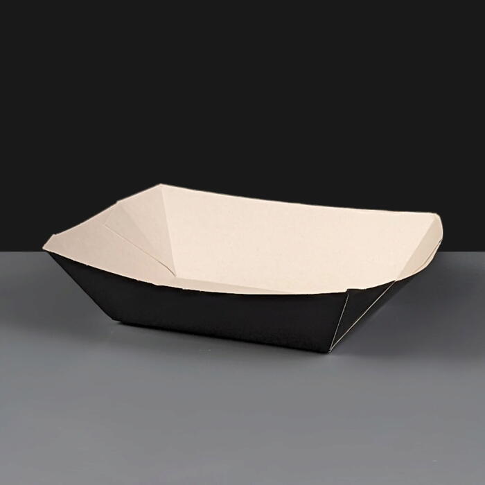 Small Black Cardboard Chip Tray